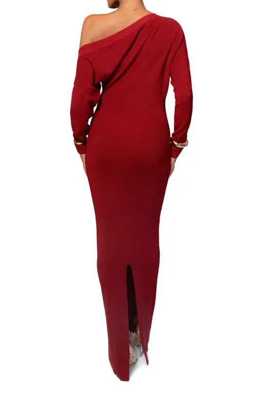 JLUXLABEL Metallic One-shoulder Body-con Cocktail Dress