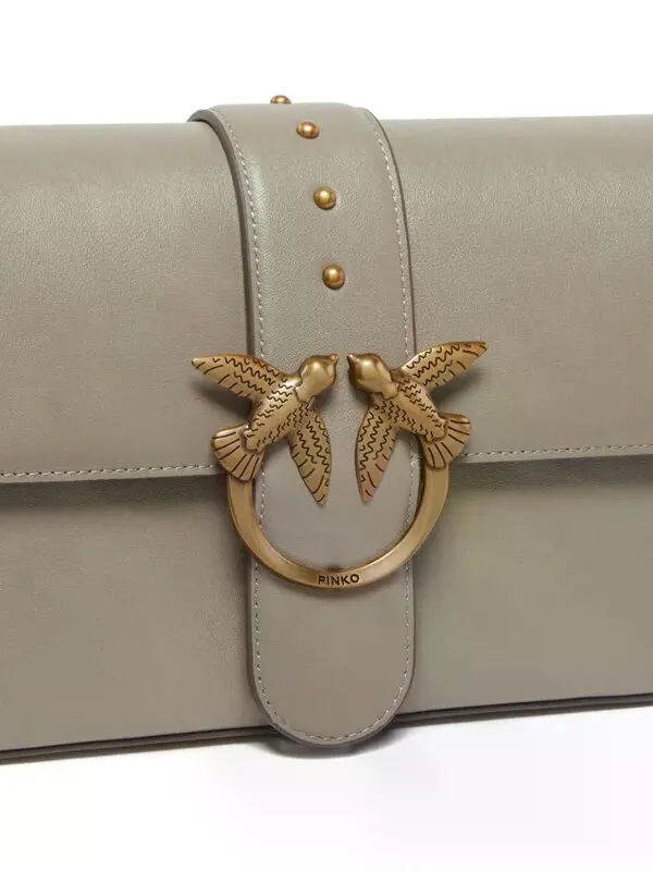 Pinko Leather Crossbody Bag - Green