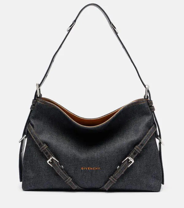 Givenchy Voyou Medium Denim Shoulder Bag