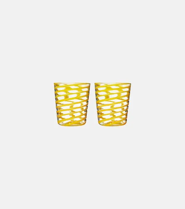 CABANA Giravolta Set Of 2 Glasses - Yellow