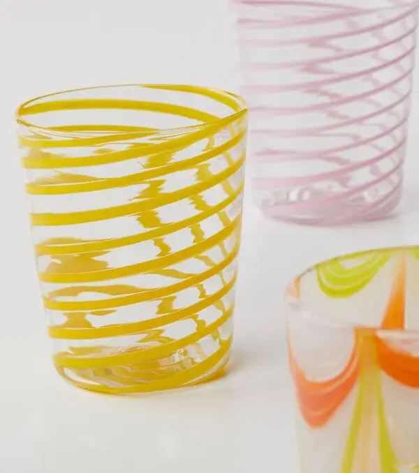 CABANA Giravolta Set Of 2 Glasses - Yellow
