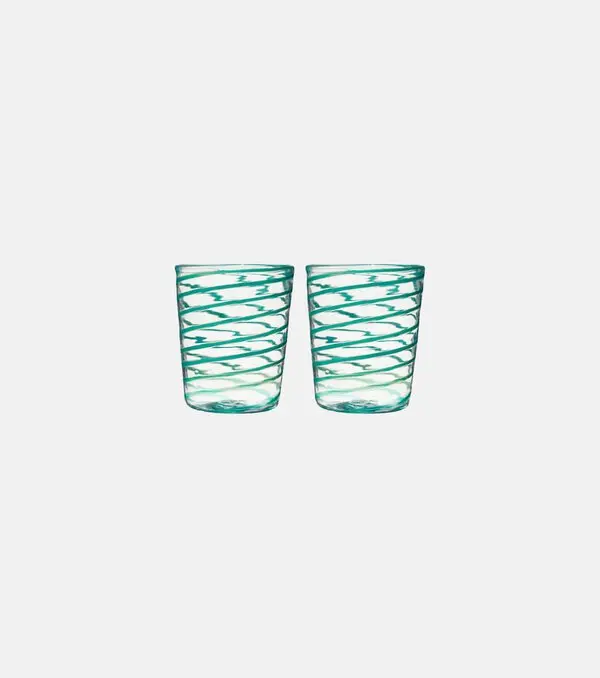 CABANA Giravolta Set Of 2 Glasses - Green