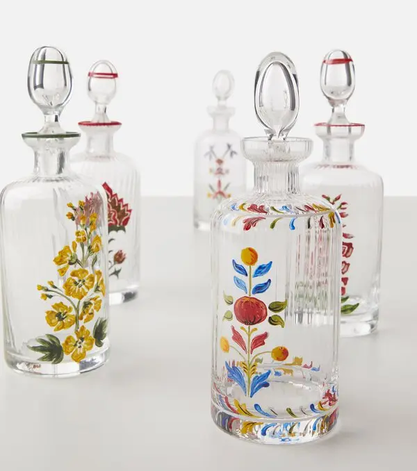 CABANA Fuchsia Murano Glass Oil Bottle - Red