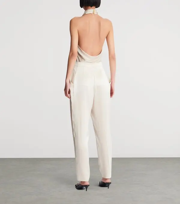 Balmain Silk Tailored Trousers