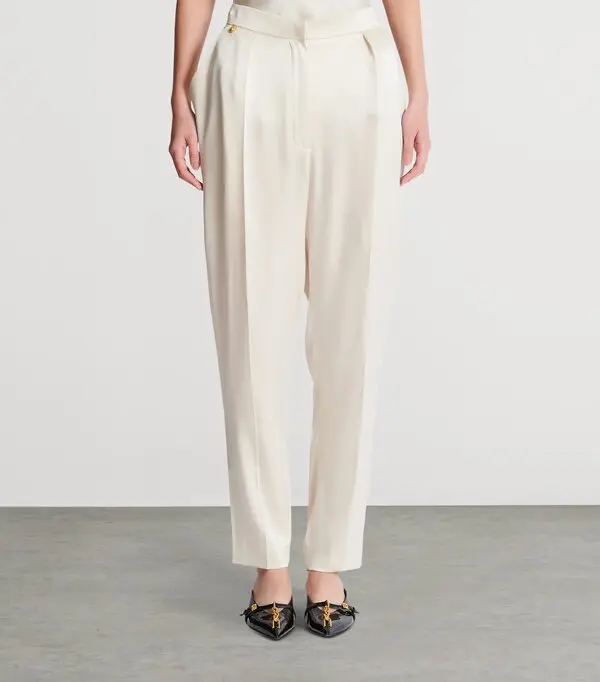 Balmain Silk Tailored Trousers