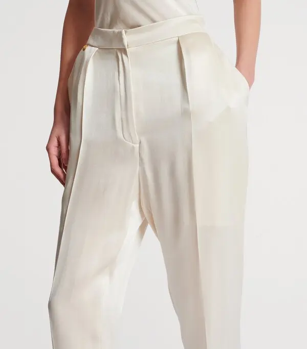 Balmain Silk Tailored Trousers
