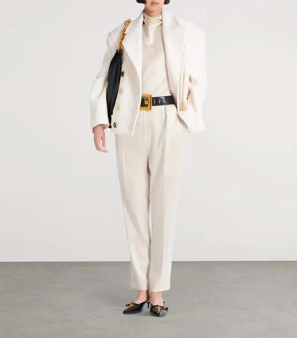 Balmain Silk Tailored Trousers