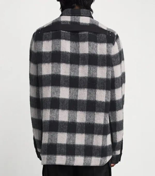 Rick Owens Virgin Wool Check Overshirt