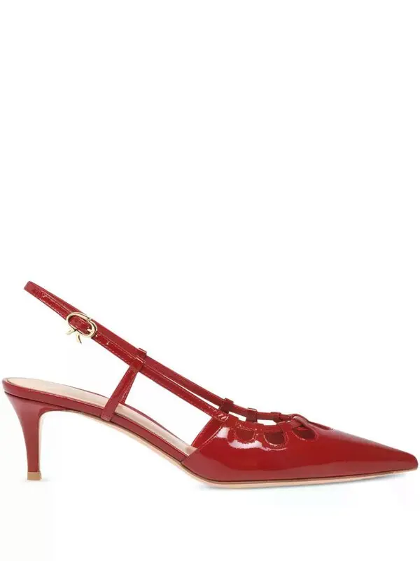 GIANVITO ROSSI 55mm Eloise Cut-out Heeled Pumps - Red
