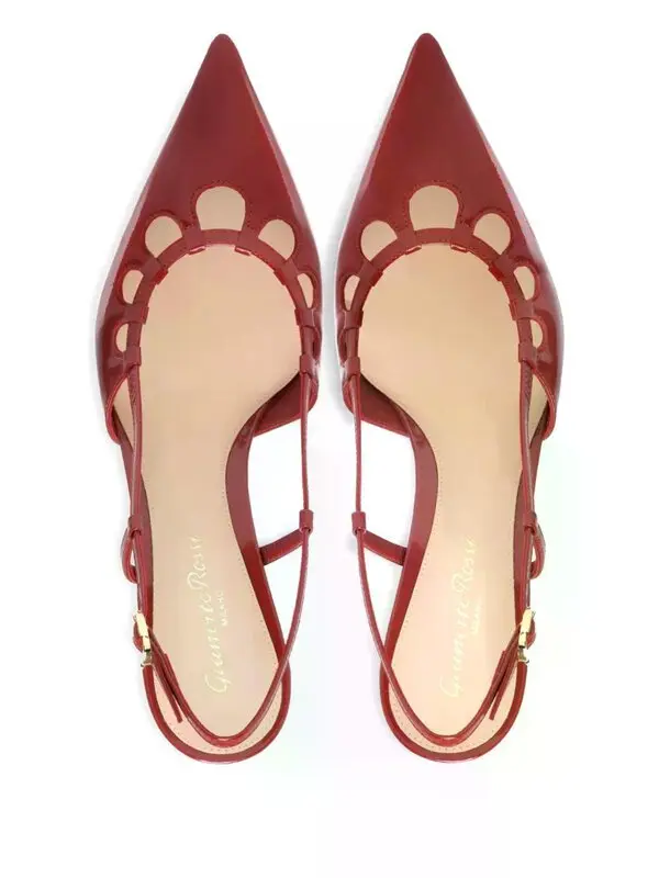 GIANVITO ROSSI 55mm Eloise Cut-out Heeled Pumps - Red