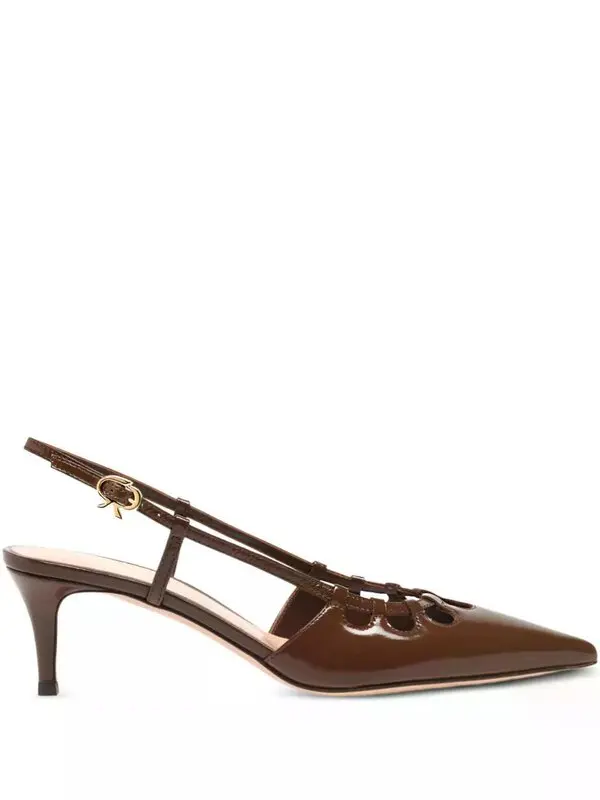 GIANVITO ROSSI 55mm Eloise Cut-out Heeled Pumps - Brown