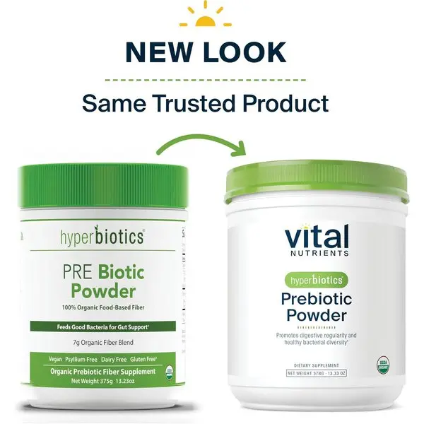 VITAL NUTRIENTS Hyperbiotics Prebiotic Powder 375 Grams