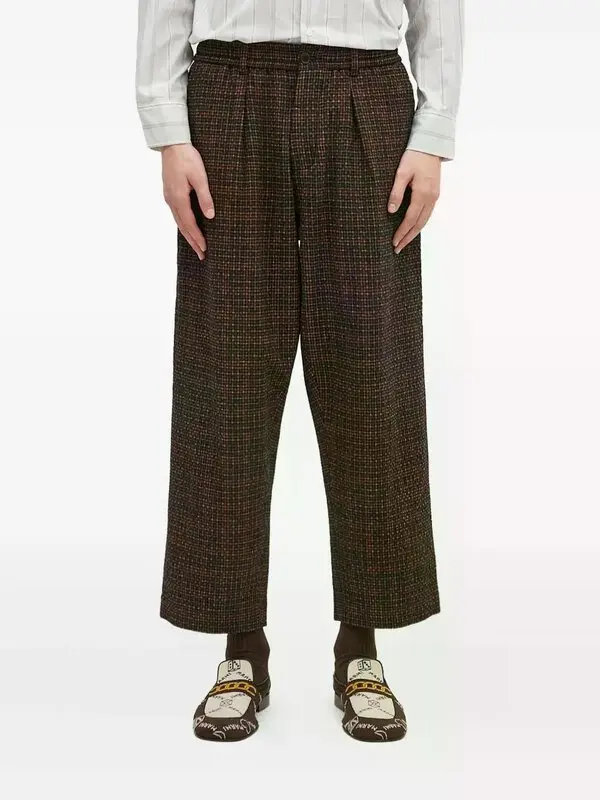 Universal Works Pleated Check Trousers