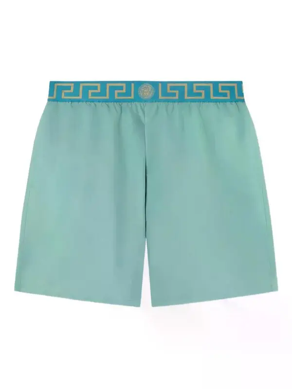 Versace Greca Border Swim Shorts - Green