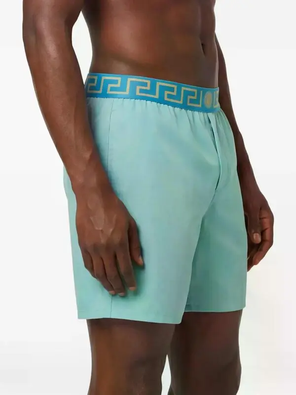 Versace Greca Border Swim Shorts - Green