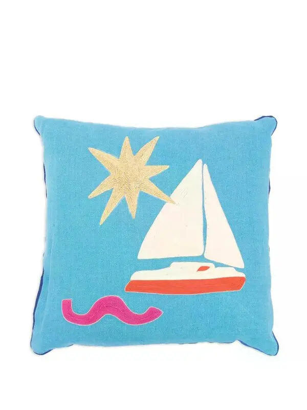 Jonathan Adler Playa Corded Boat Cushion - Blue