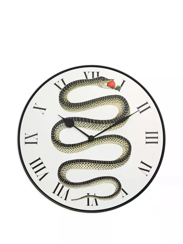 FORNASETTI Snake-motif Wall Clock - White