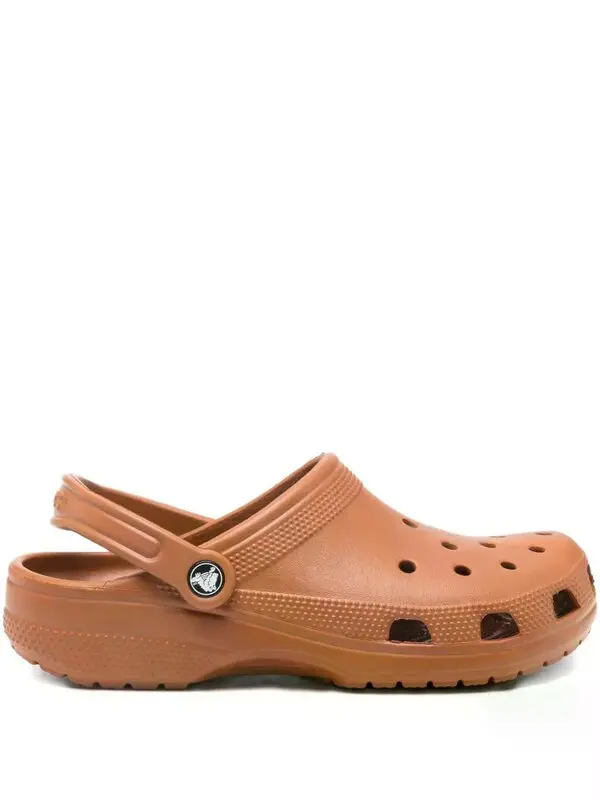 CROCS Perforated Backstrap Clogs - Brown