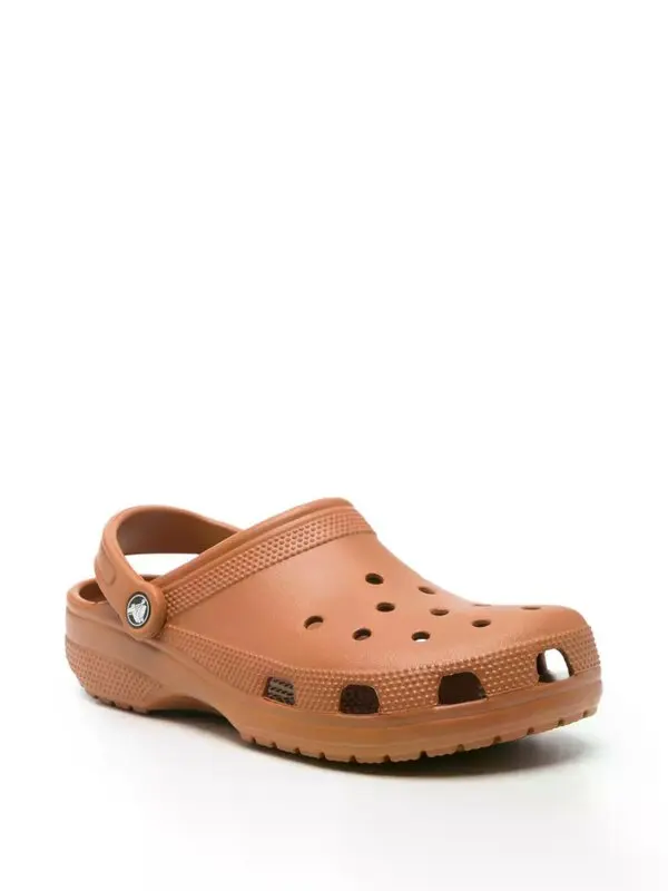 CROCS Perforated Backstrap Clogs - Brown