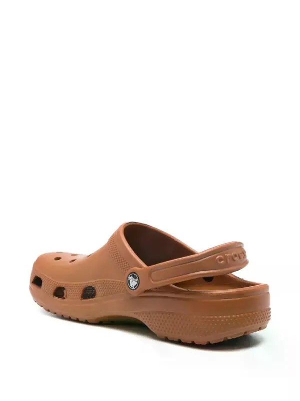 CROCS Perforated Backstrap Clogs - Brown