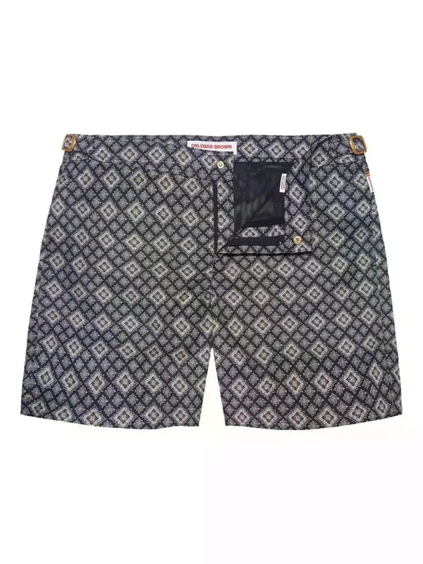 Orlebar Brown Bulldog Geometric-patterned Swim Shorts