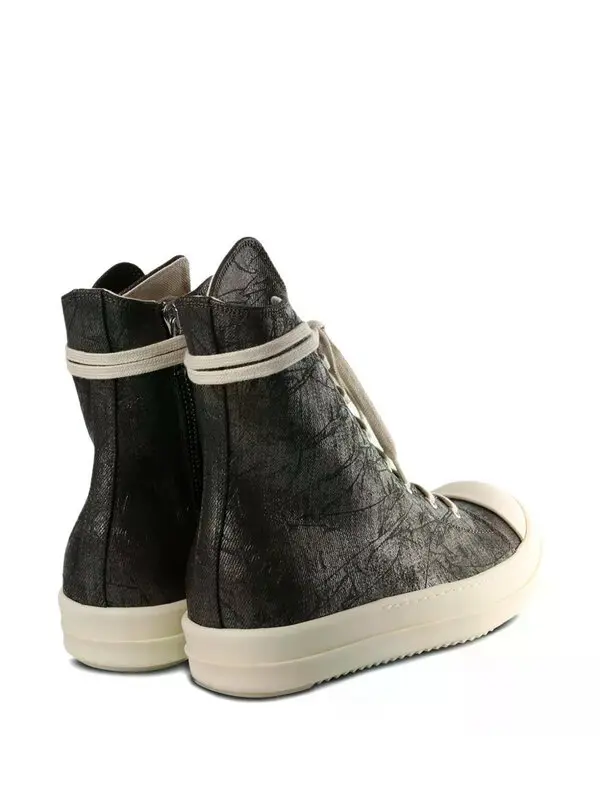 Rick Owens Metallic Effect High-top Sneakers