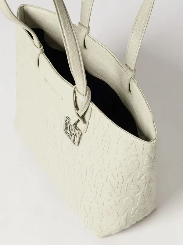 Armani Exchange Embossed Logo Tote Bag