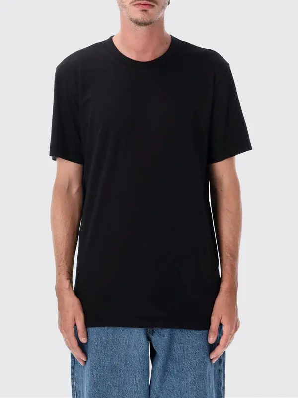 JAMES PERSE Short-sleeved Cotton T-shirt With Crew Neck - Black