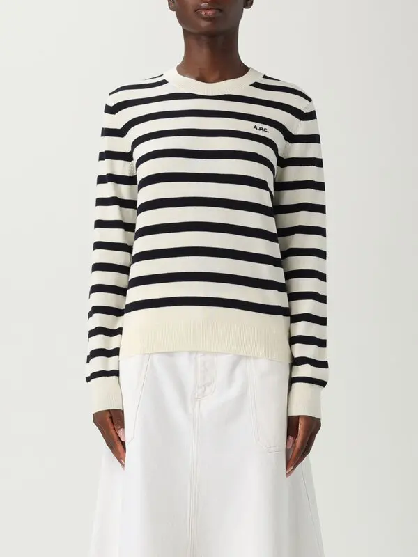 A.p.c. Striped Knit Cardigan