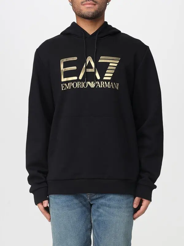 EA7 Logo Hoodie - Black