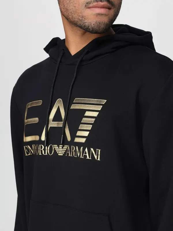 EA7 Logo Hoodie - Black