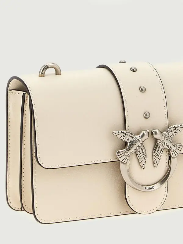 Pinko Mini Bag With Chain Strap - White 1