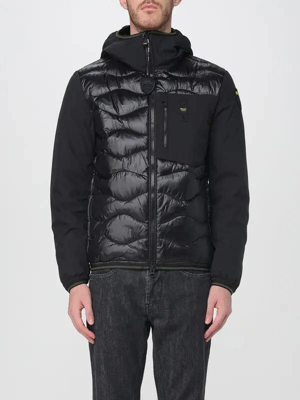 BLAUER. Quilted Jacket With Hood - Black