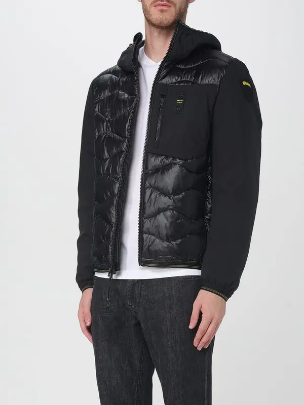BLAUER. Quilted Jacket With Hood - Black