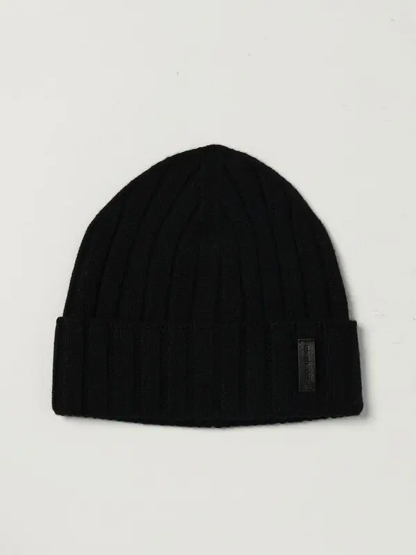 Emporio Armani Ribbed Beanie - Black