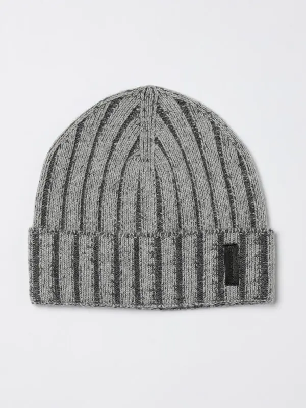 Emporio Armani Ribbed Beanie - Grey 1