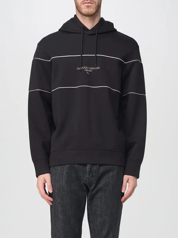 Emporio Armani Hoodie With Striped Detail
