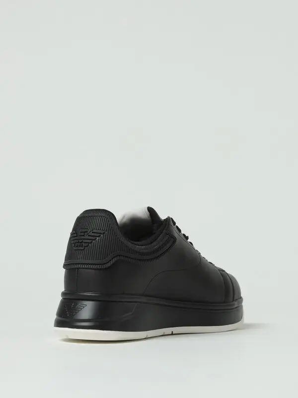 Emporio Armani Smooth Bovine Leather Low Top Sneakers