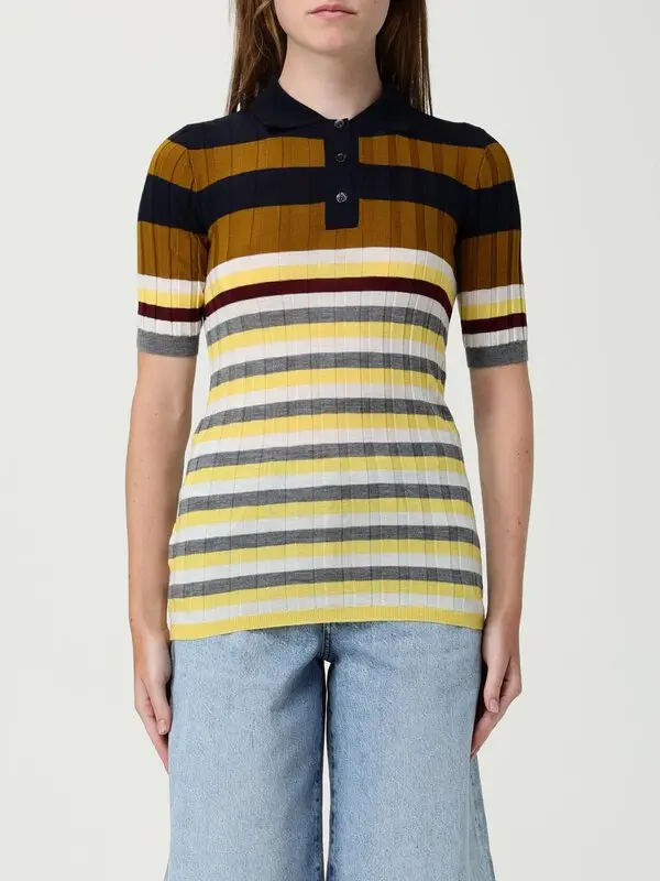 Marni Striped Knit Polo Shirt