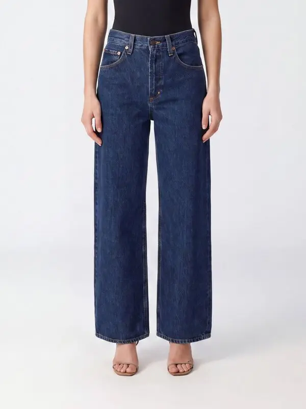 AGOLDE High-waisted Wide-leg Jeans In Regenerative Cotton - Blue