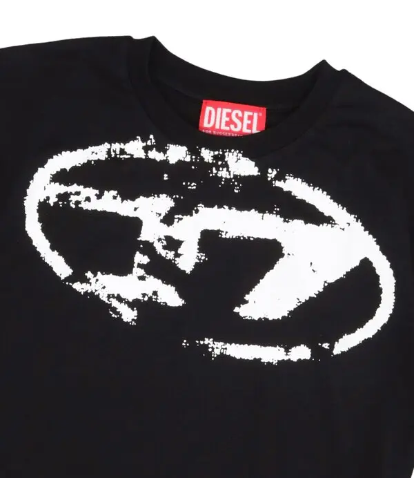 Diesel T-Angie Cut-Out Logo T-Shirt - Black | Editorialist