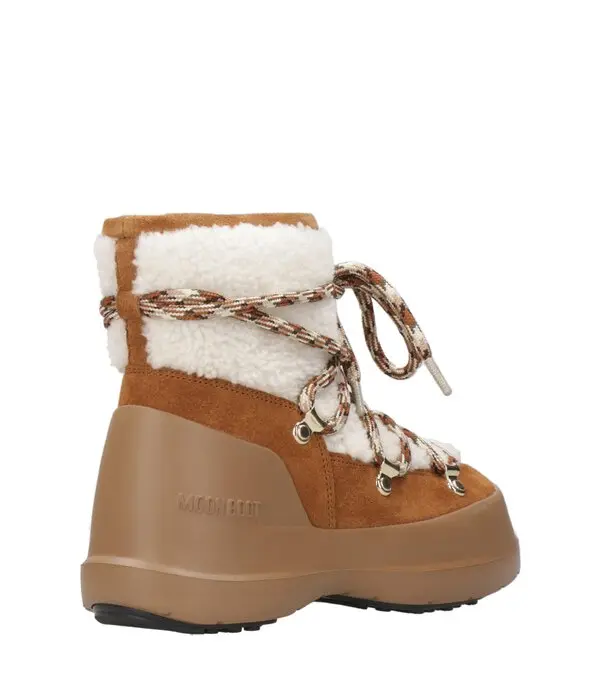 Moon Boot Shearling Boots - Whisky+bianco Sporco