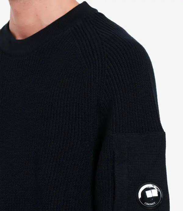 C.P. COMPANY Cotton Knitted Sweater - Blue