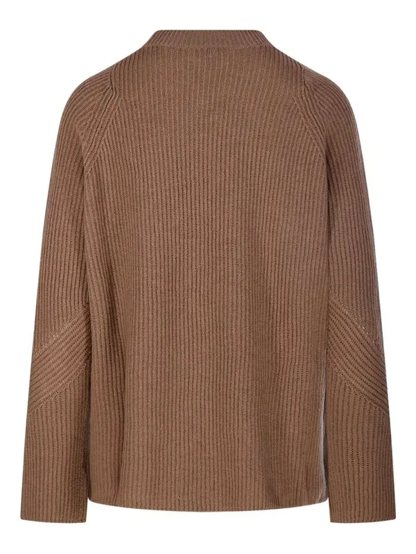 Max Mara Crew Neck Wool Sweater - Camel