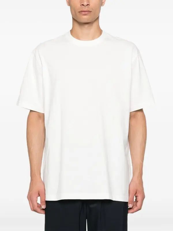 Y3 Logo Cotton T Shirt - White