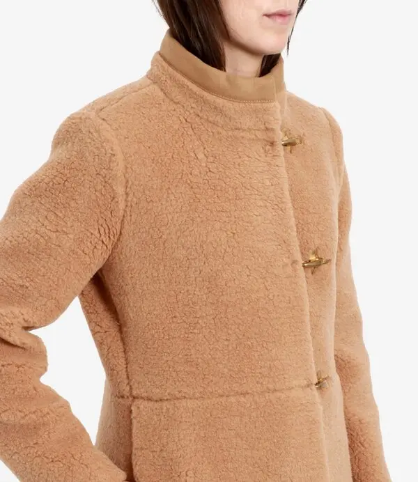 FAY Eco Sheepskin Coat - Camel