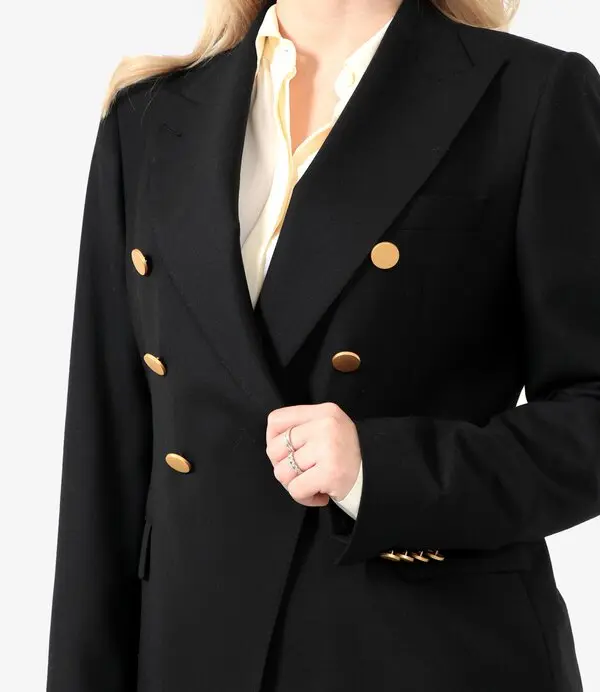 Tagliatore Virgin Wool Double-breasted Suit - Black