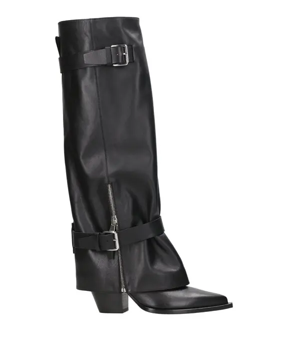 Elena Iachi Leather Knee High Boots