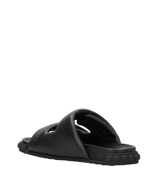 Ash Leather Sandals - Black