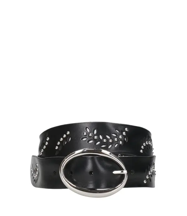 ORTIGNI Leather Belt - Black